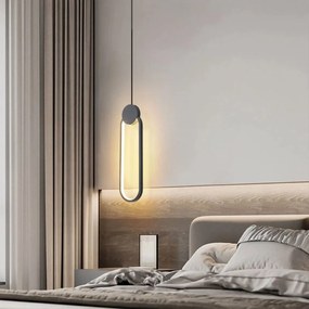 Toolight - LED závěsné stropní kruhové svítidlo APP851-CP, černá, OSW-07020