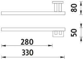 Nimco Držák na ručníky levý do zdi KE 22060L-26