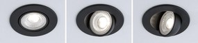 P 92413 LED vestavné svítidlo Zina IP65 5W / 8W 230V stmívatelné 2700 - 4000K černá mat - PAULMANN