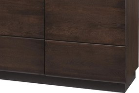Komoda Porti 45 160 cm z masivu dub čokoládový