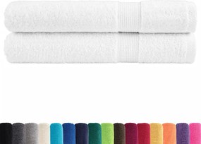 Prémiové ručníky SOLUND 2 ks bílé 100x200 cm 600 g/m² 137140
