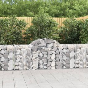 Klenuté gabionové koše 6 ks 200x30x80/100 cm pozinkované železo 3146093