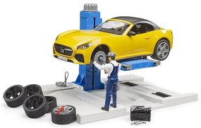 Bruder Autoservis s roadsterem a mechanikem