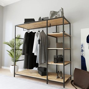 Kalune design Otevřená šatní skříň AMBERG 180x180 cm