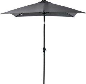 Zahradní deštník Outsunny 268x205x248 cm s LED solárními světly a naklápěcí střechou, ocelová konstrukce a klička pro terasu | Aosom