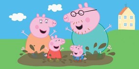 DĚTSKÝ BAVLNĚNÝ RUČNÍK PEPPA PIG 70X140 CM VZOROVANÝ