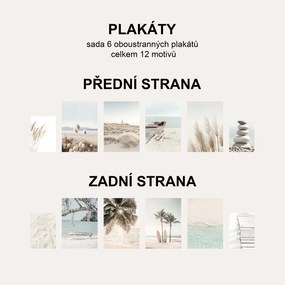 Sada oboustranných plakátů Oceán a Pláž | 4 x A3, 2 x A4 | DP6351343