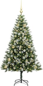 Umělý vánoční stromeček s umělým sněhem 150 LED Teplá bílá 3395437