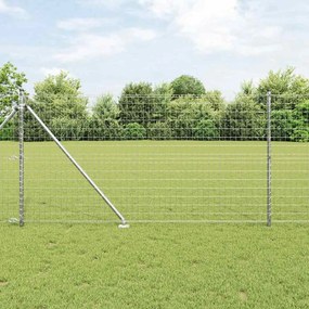 Venkovní euro plot s hroty 25 x 1 m Pozinkovaná ocel Stříbrná 3350762