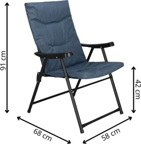 Kempingové křeslo SPRINGOS VESPA petrolejové