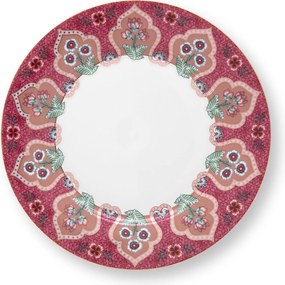 Pip Studio Flower Festival Oriental sada 4 kusů talířů Ø21cm, růžová (Luxusní dárkové balení 4 kusů talířů)