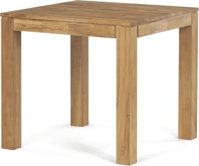 Jídelní stůl 80x80x75 cm, povrchová úprava olejem, nohy 8x8 cm, masiv dub bílý