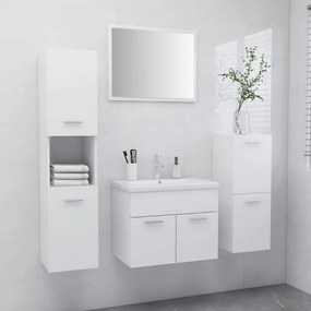 Set koupelnového nábytku bílý kompozitní dřevo 3071090