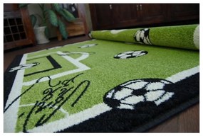 Dětský kusový koberec Fotbalové hřiště zelený 2 280x370cm