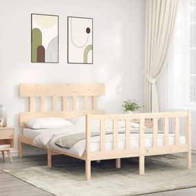 Rám postele s čelem Small Double masivní dřevo,  3193306