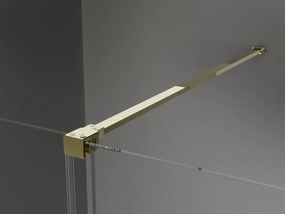 Mexen Velar, sprchový kout s posuvnými dveřmi 110 x 70 cm, 8mm šedé sklo, zlatá lesklá, 871-110-070-41-50