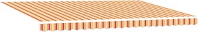 Stahovací markýza Žlutá a oranžová 500 × 300 cm Látka a hliník 3331244