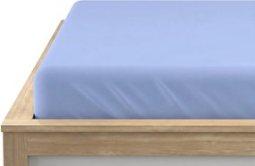 Bavlněné prostěradlo s gumou STANDARD 90 x 200 cm modré