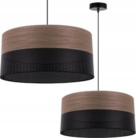 Závěsné Stropní Svítidlo Loft Černá Do Obývacího Pokoje Dýha Ořech