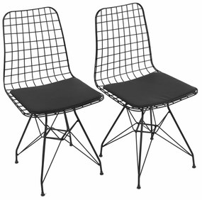 KALUNE DESIGN Set 2 kovových židlí MINDERLI 562PSD1105