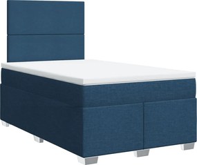 Box spring postel s matrací modrá 120x200 cm textil 3290454