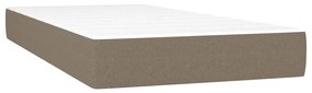 Box spring postel s matrací taupe 90x200 cm textil