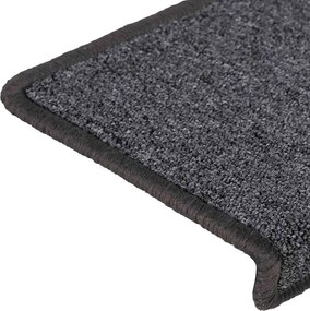 Schodové rohože 30 ks 65 x 21 x 4 cm tmavě šedé s obdélníkovým okrajem 3365777