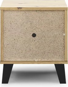 Noční stolek Borg 1s dub artisan / bílý