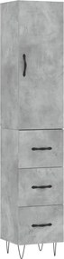 Skříň highboard betonově šedá 34,5x34x180 cm kompozitní dřevo 3198885