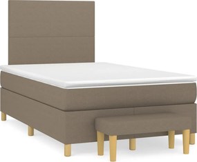 Box spring postel s matrací taupe 120x190 cm textil 3270394