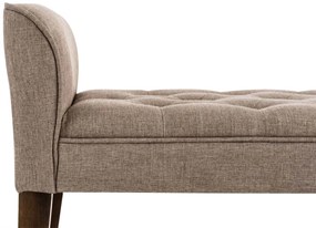 Lavice Cleopatra Chaiselongue látka, nohy antik tmavé - Šedo-hnědá (Taupe)