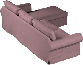 Potah na pohovku IKEA Ektorp 2-místná s lenoškou barva růžová látka pletený vzor