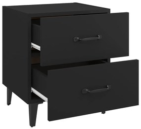 Noční stolek černý 40 x 35 x 47,5 cm - Default Title