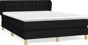 Box spring postel s matrací černá 140x200 cm textil 3127127