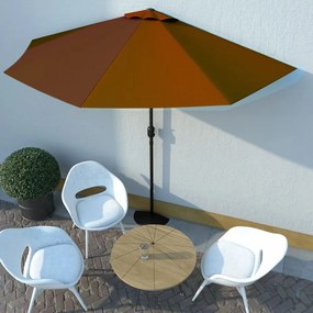 Půlkruhový slunečník 300x150 cm Dekorhome Modrá