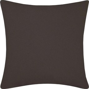 Bavlněný povlak na polštář jednobarevný - tmavě hnědý Velikost: 50 x 70