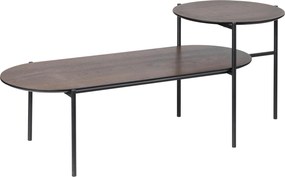 XXXLutz KONFERENČNÍ STOLEK, černá, tmavý dub, kov, kompozitní dřevo, 118/45/48 cm MID.YOU - Konferenční stolky - 007968029301