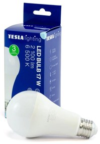 Led žárovka tesla - led žárovka bulb e27, 17w, 230v, 2100lm, 25 000h, 6500k studená bílá 220st