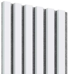 Akustické panely š. 120 cm na světle šedé plsti - Bílá
