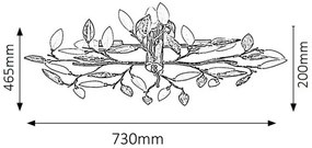 Rabalux LILIAN stropní lustr 4x40W/E14/IP20, barva chromu