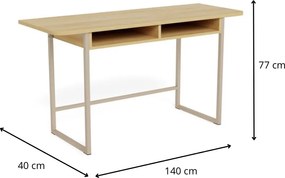 Konzolový stolek Darlington 140 cm dub přírodní