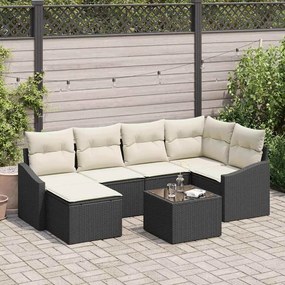 Set pohovek 7 ks Černá polyratan 3346797