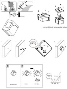 Globo 36480 - LED Solární svítidlo se senzorem SOLAR LED/0,48W/3V IP44