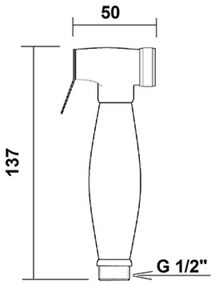 Reitano Rubinetteria Bidetová sprška retro, chrom DOC61