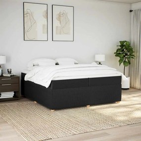 Box spring postel s matrací černá 200x200 cm textil 3285597