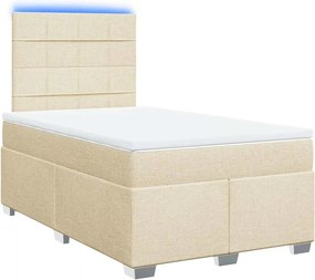 Box spring postel s matrací krémová 120x200 cm textil 3292760
