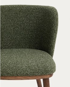 Tmavě zelená čalouněná barová židle (výška sedáku 65 cm) Ciselia – Kave Home