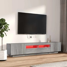 2dílný set TV skříněk s LED světly šedý sonoma kompozitní dřevo 3120171
