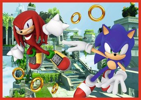 TREFL PUZZLE 4v1 Ježek Sonic Dobrodružná jízda 29x21cm 207 dílků skládačka tr34625