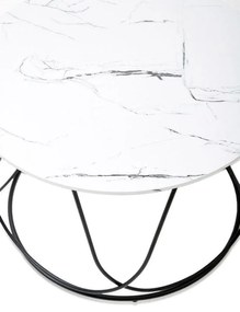 Intesi Konferenční stolek Jenna černý/bílý mramor